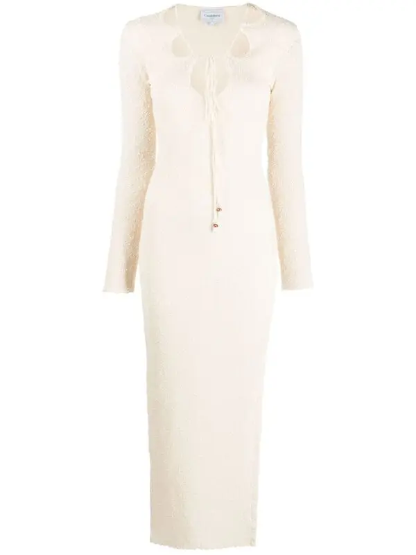 Casablanca Cut-out Bouclé Dress