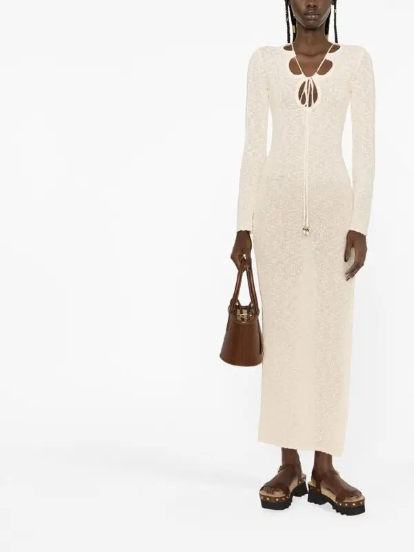 Casablanca Cut-out Bouclé Dress