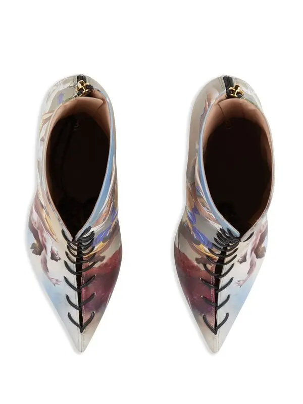 Balmain Graphic-print Ankle Boots