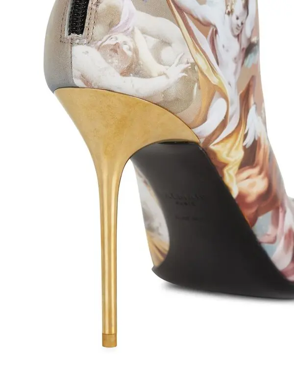 Balmain Graphic-print Ankle Boots