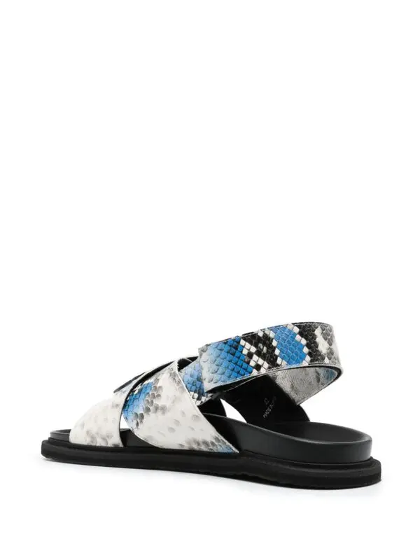 Moschino Logo-embossed Python-print Sandals