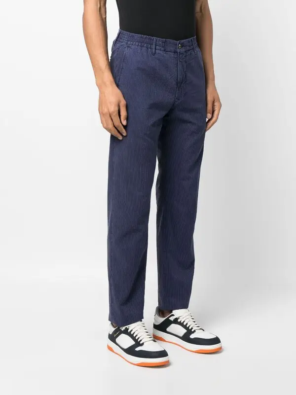 Incotex Striped Straight-leg Trousers - Blue