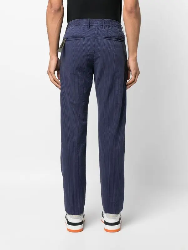 Incotex Striped Straight-leg Trousers - Blue