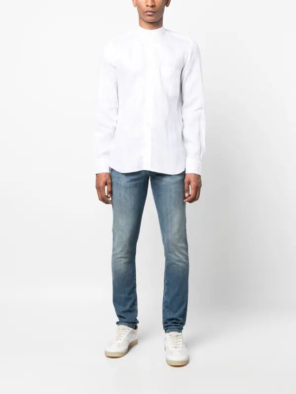 BARBA NAPOLI Long-sleeve Linen Shirt