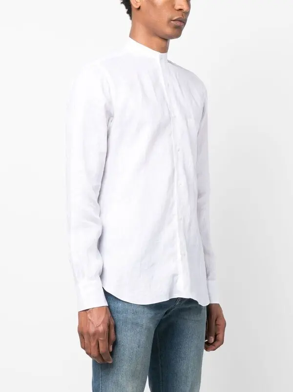 BARBA NAPOLI Long-sleeve Linen Shirt