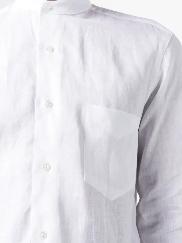 BARBA NAPOLI Long-sleeve Linen Shirt