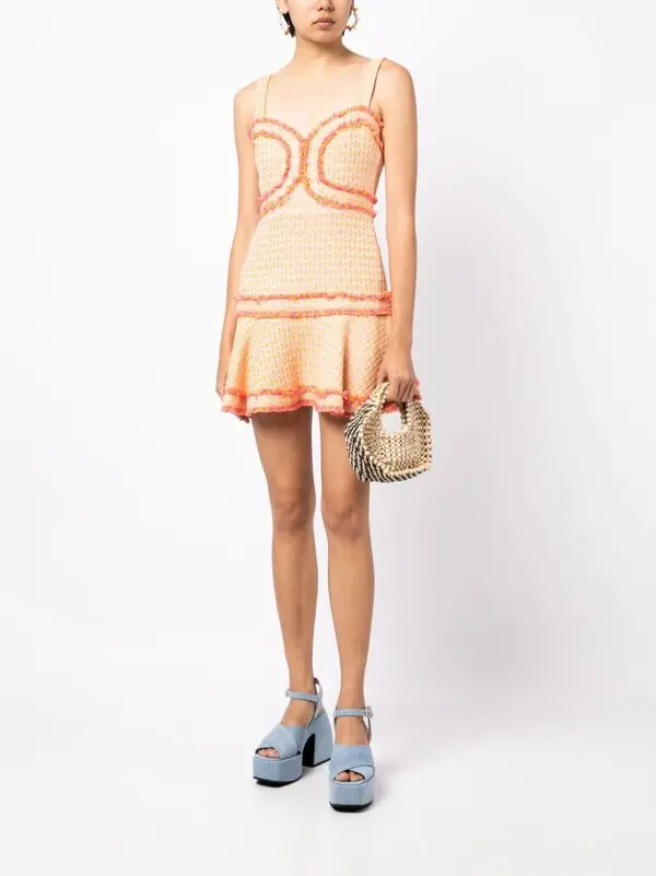 alicia mini dress orange multi En Saison Alicia Mini Dress In Multicolor
