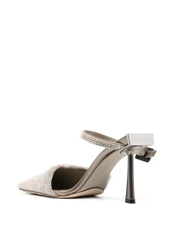 Benedetta Bruzziches Elena 95mm Crystal Mesh Mules