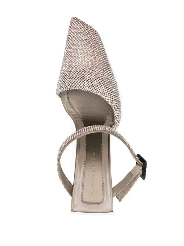 Benedetta Bruzziches Elena 95mm Crystal Mesh Mules
