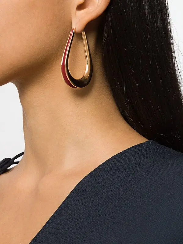 Annelise Michelson Ellipse M Enamel Hoop Earrings
