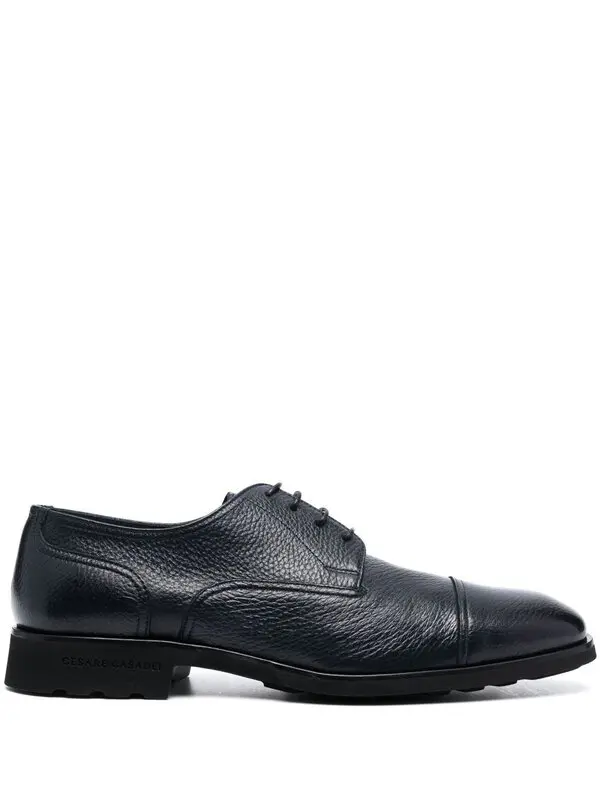 Casadei Anticato Leather Derby Shoes - Blue