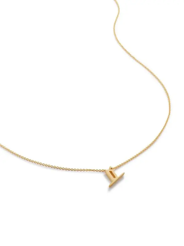 Monica Vinader 18kt Vermeil Alphabet Y Necklace - Gold
