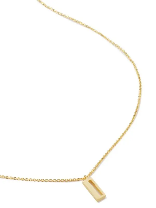 Monica Vinader Alphabet I Pendant Necklace - Gold