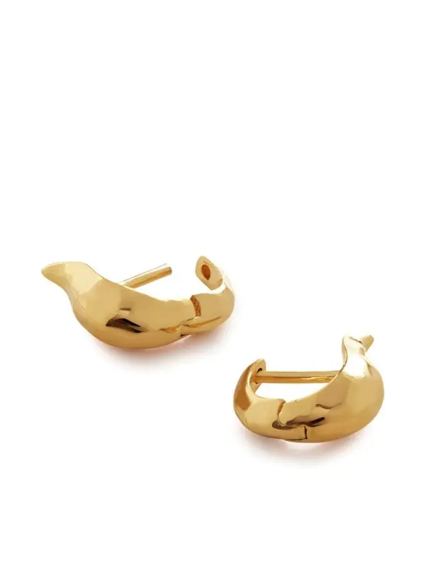 Monica Vinader Deia Lyre Vermeil Hoop Earrings