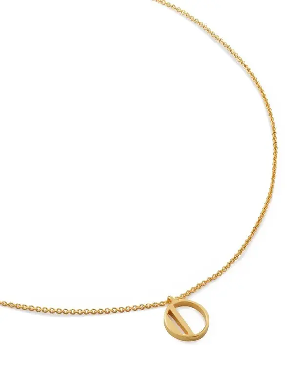 Monica Vinader Alphabet O Adjustable Necklace - Gold