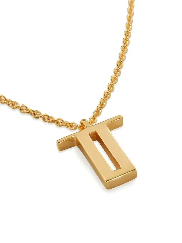 Monica Vinader Alphabet 't' Pendant Necklace - Gold