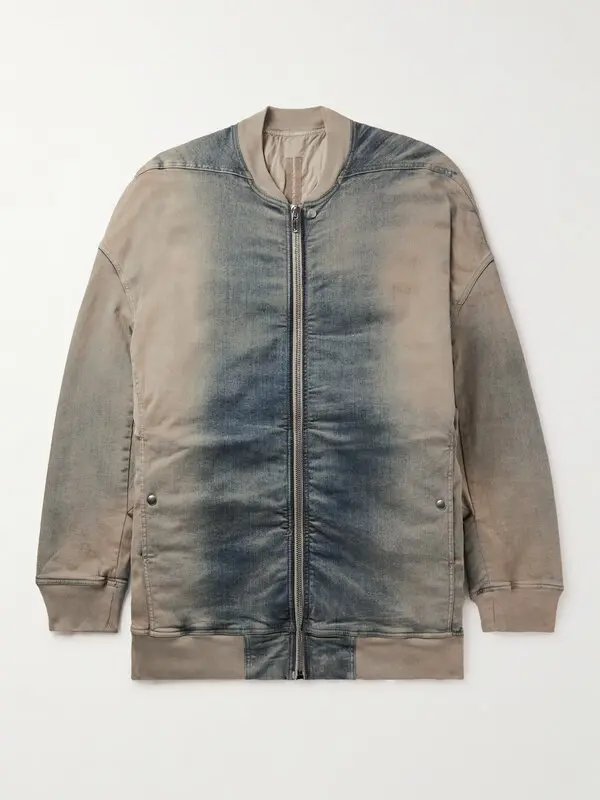 Rick Owens Cotton-blend Bomber Jacket - Neutrals
