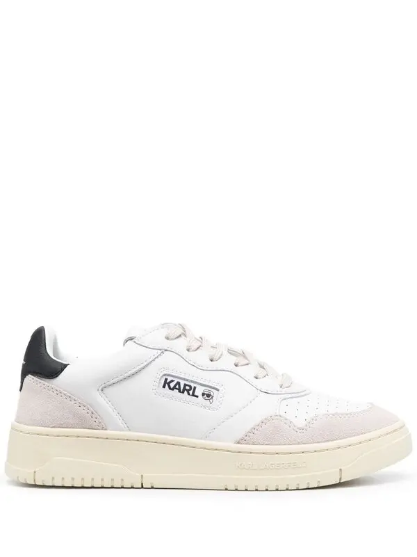 Karl Lagerfeld Panelled Leather Sneakers - White