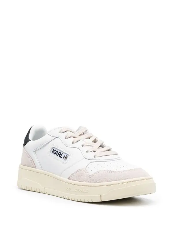 Karl Lagerfeld Panelled Leather Sneakers - White