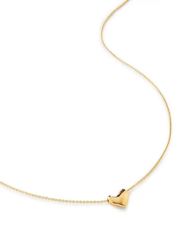 Monica Vinader Vermeil Heart-pendant Necklace - Gold