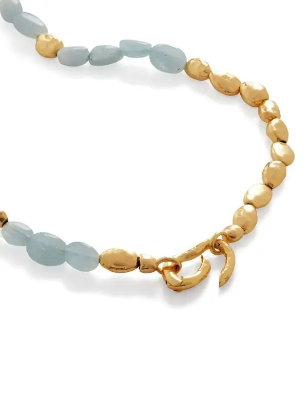 Monica Vinader Rio Aquamarine Beaded Necklace