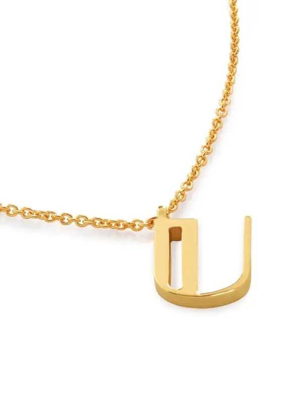 Monica Vinader Alphabet U Necklace - Gold