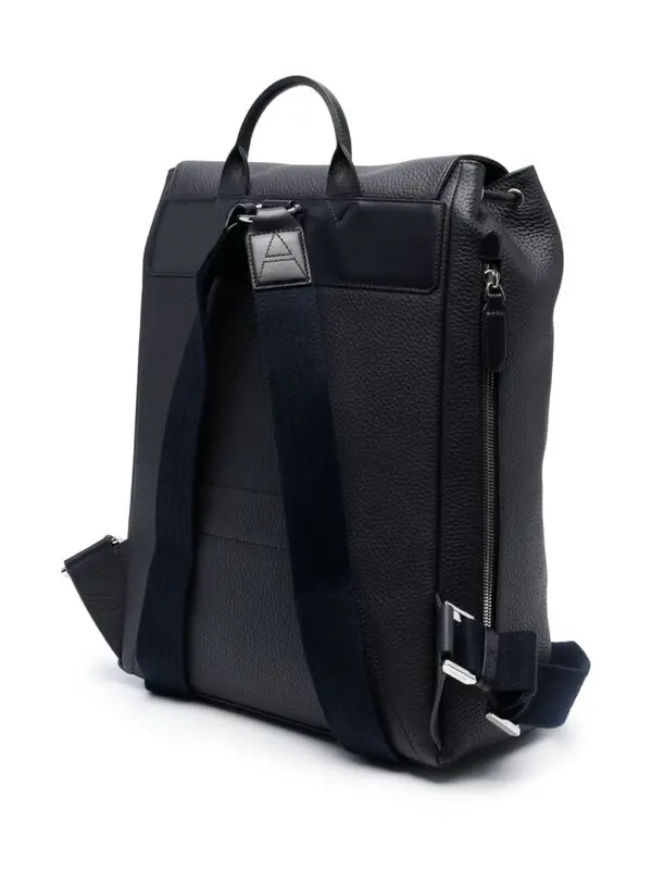 ASPINAL OF LONDON Grained-leather Reporter Backpack - Blue