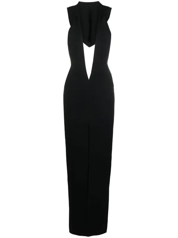 MONOT V-neck Hooded Gown