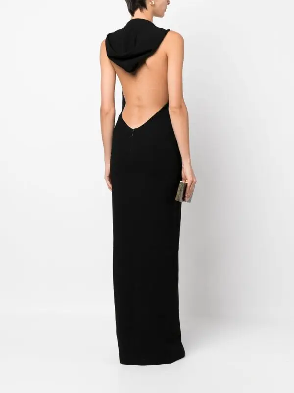 MONOT V-neck Hooded Gown