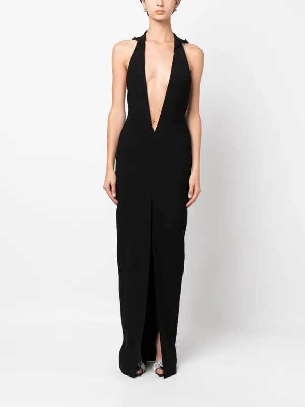 MONOT V-neck Hooded Gown