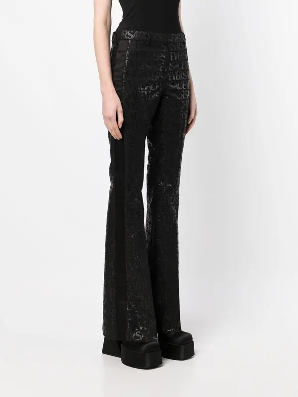Versace Allover Logo Flared Trousers