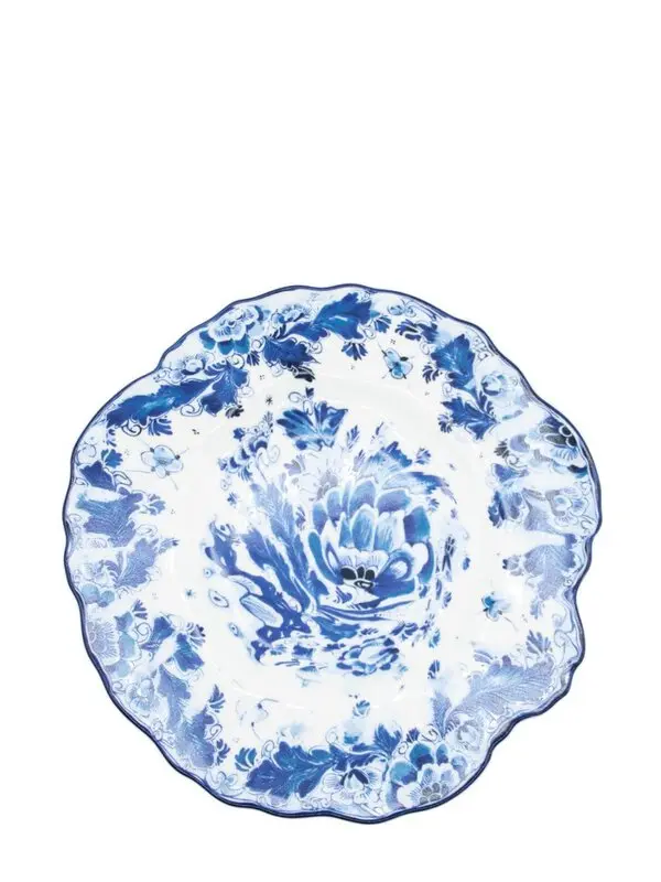 SELETTI X Diesel Living Delf Rose Plate - Blue