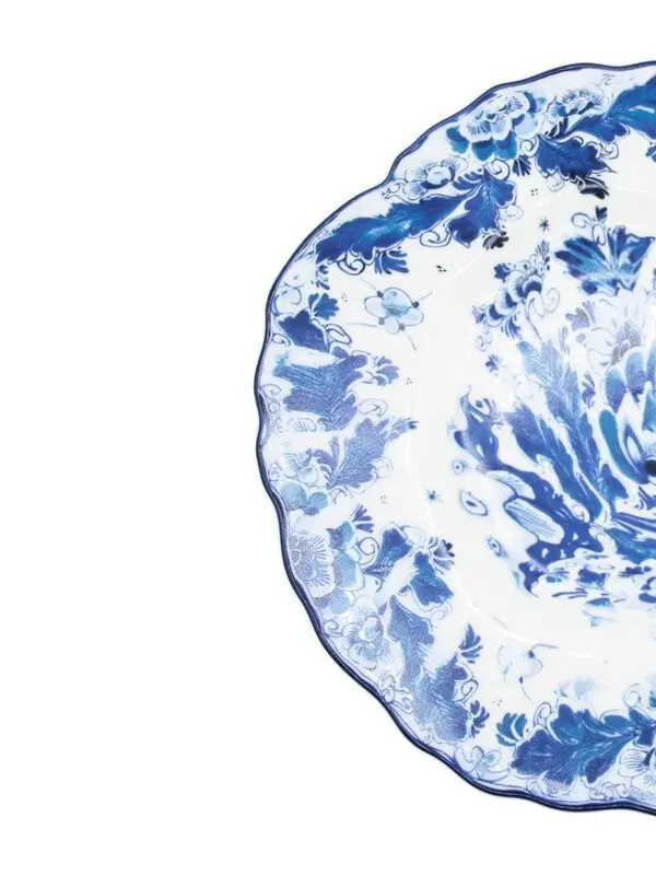 SELETTI X Diesel Living Delf Rose Plate - Blue