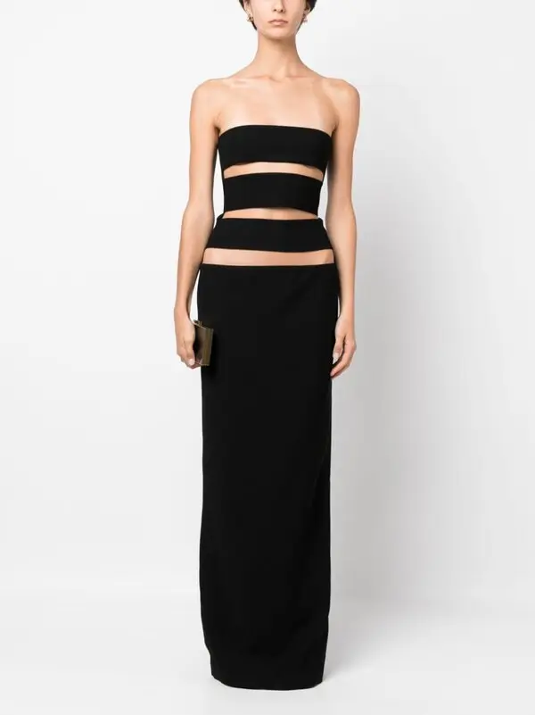 MONOT Cut-out Strapless Gown