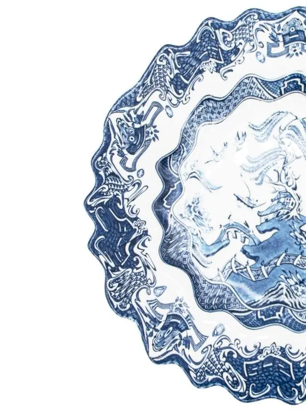 SELETTI X Diesel Living Willow Wave Plate - Blue