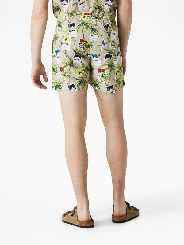 Rhude Graphic-print Deck Shorts