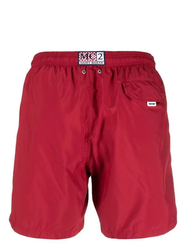 MC2 SAINT BARTH Logo-patch Swim Shorts - Red