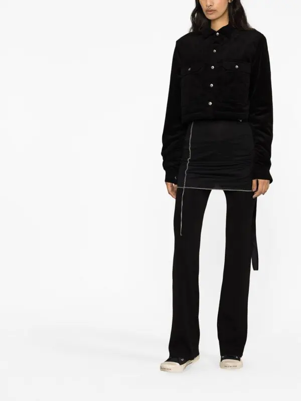 Rick Owens Corduroy Cropped Jacket - Black