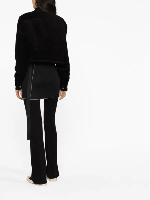 Rick Owens Corduroy Cropped Jacket - Black