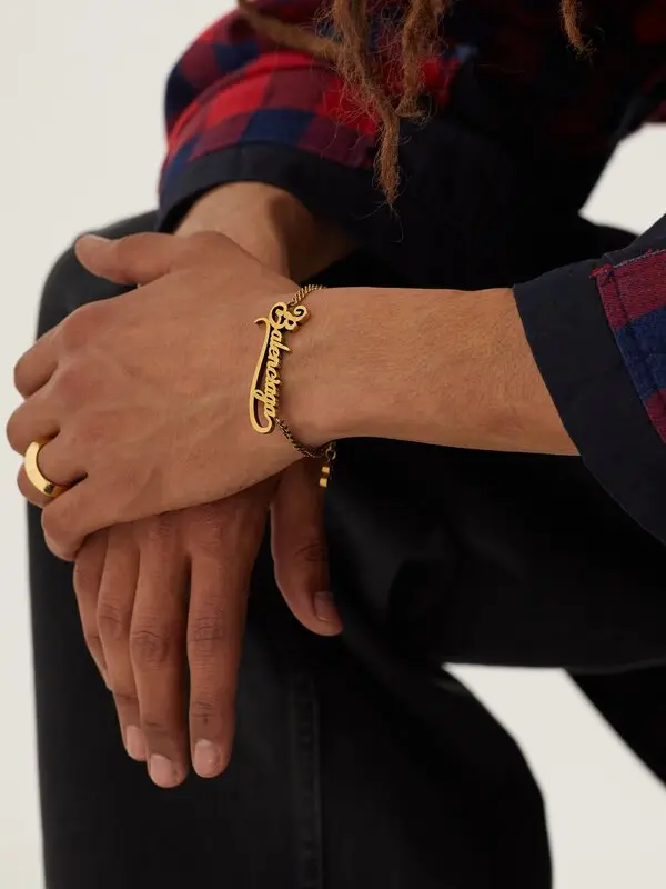 Balenciaga Logo-detailed -tone Bracelet