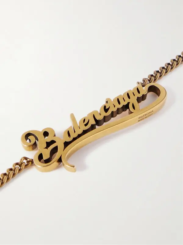 Balenciaga Logo-detailed -tone Bracelet