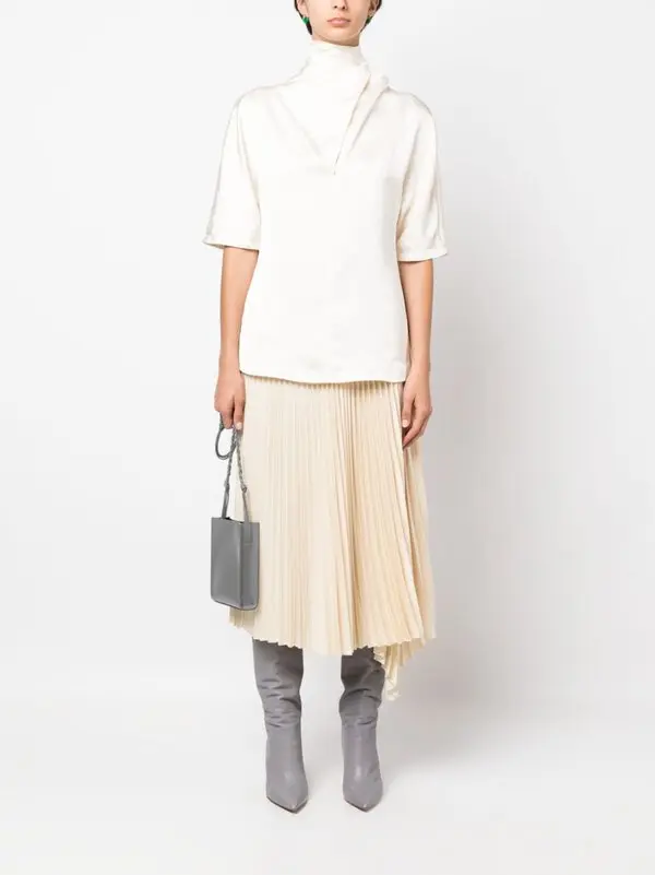 JIL SANDER High-neck Silk Blouse
