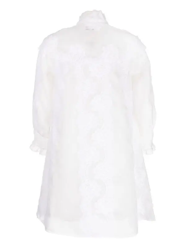 Shiatzy Chen Lace Organza Single-breasted Coat