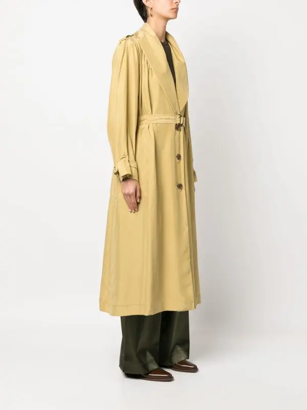 Alberta Ferretti Shawl-lapels Silk Trench Coat