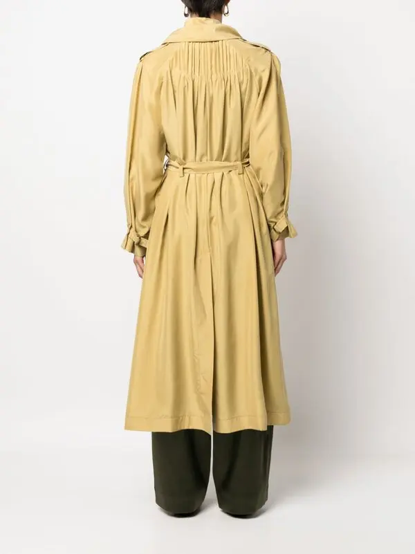 Alberta Ferretti Shawl-lapels Silk Trench Coat