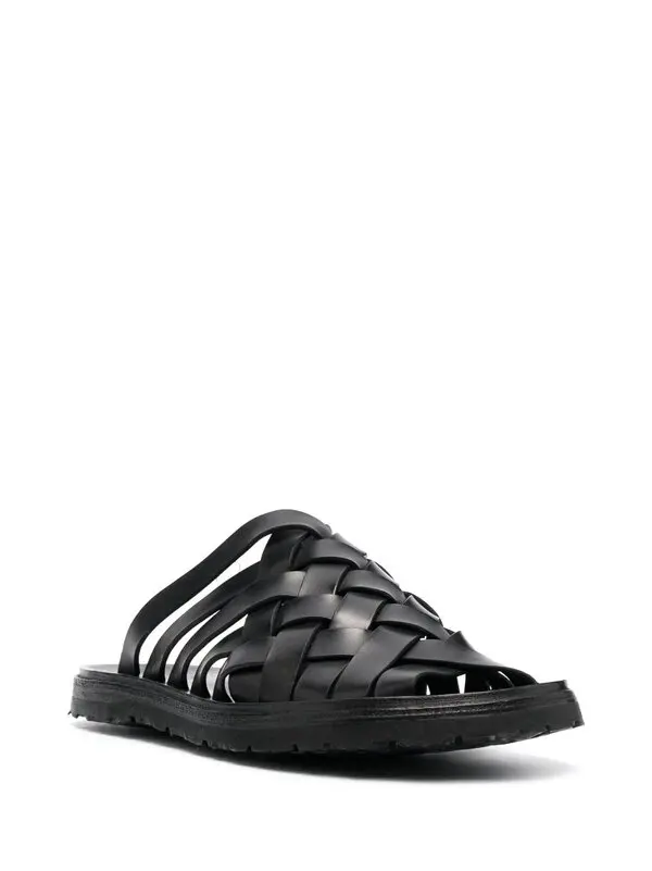 Officine Creative Chios 009 Leather Sandals - Black  display picture 1