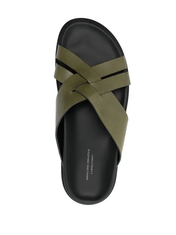 Officine Creative Charrat Leather Sandals In Green - 30% Off  display picture 2
