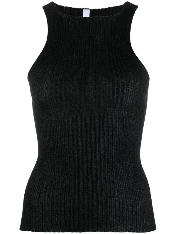 A. ROEGE HOVE Emma High-neck Tank Top - Black