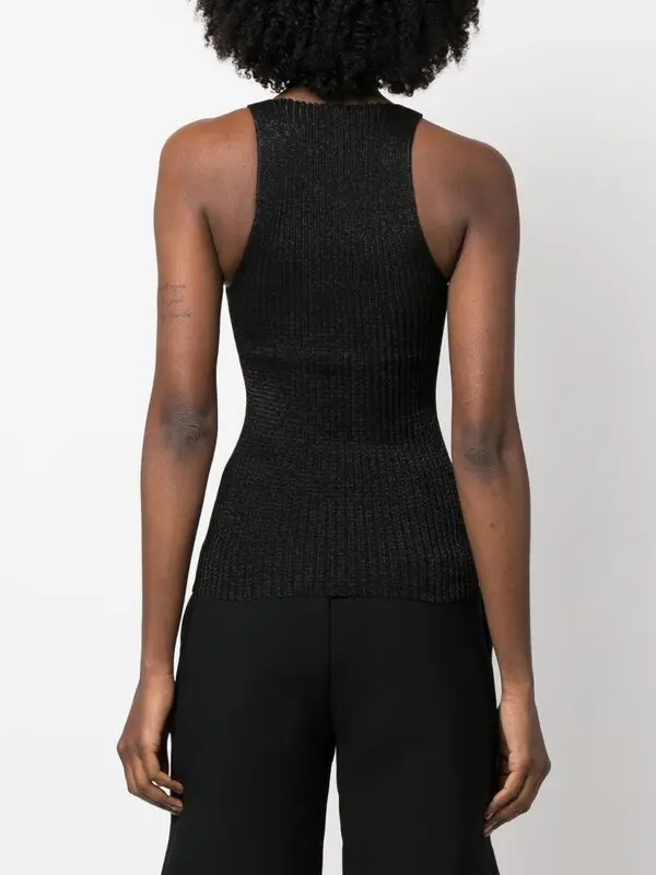A. ROEGE HOVE Emma High-neck Tank Top - Black