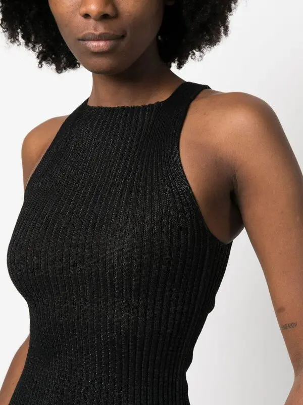 A. ROEGE HOVE Emma High-neck Tank Top - Black